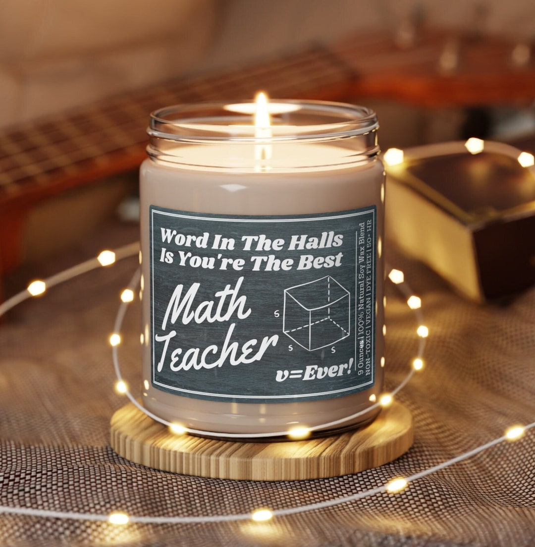 MATH TEACHER GIFT, Math Teacher Candle, Gift for Math Teacher, Math ...