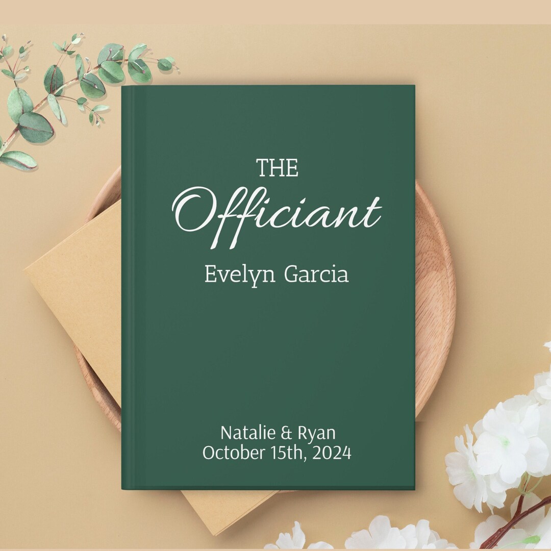 Custom Officiant Notebook Wedding Officiant Gift Officiant Journal ...