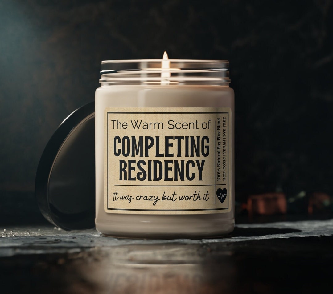 RESIDENCY CANDLE, Completing Residency Gifts, Residency Graduation ...