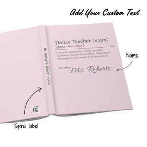Custom Dance Teacher Notebook Ballet Teacher Gifts for Her Dancer ...
