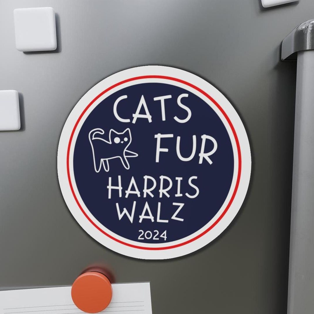 Harris Walz Magnet Cats for Kamala Magnet 2024 Election Car Magnet Cat ...