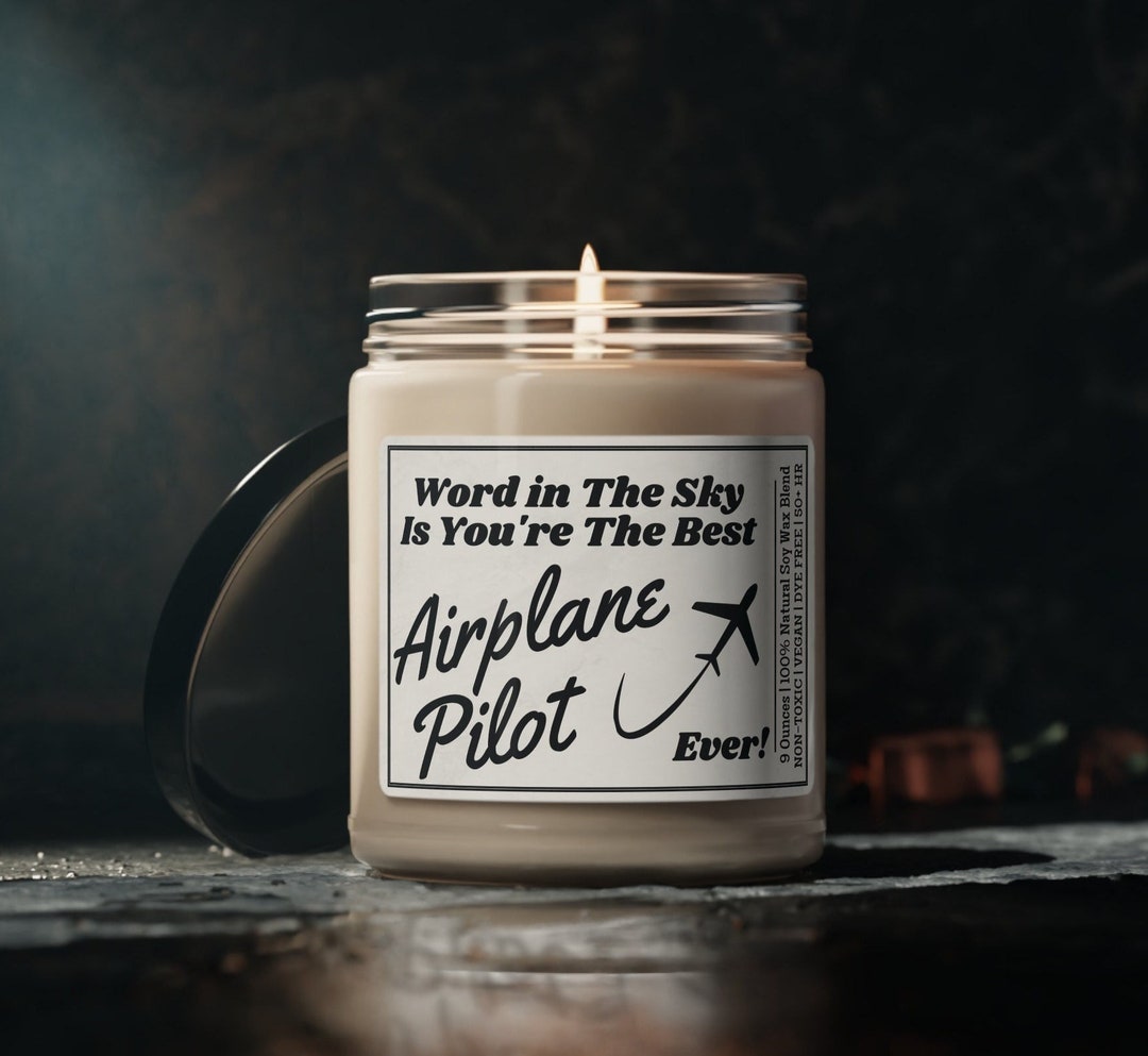 AIRPLANE PILOT GIFT, Airplant Pilot Candle, Airline Pilot Gift, Gifts ...