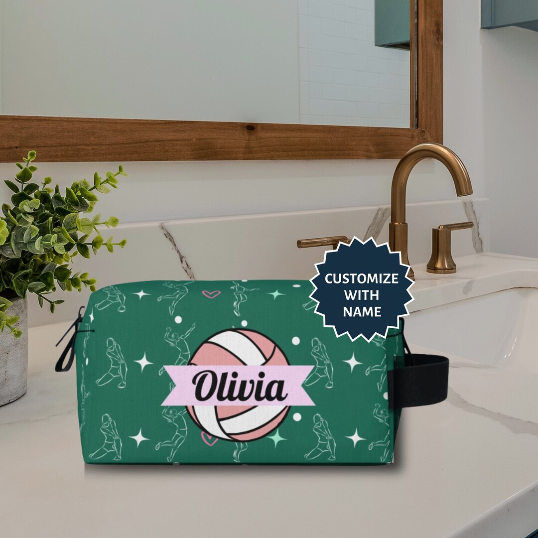 Custom Volleyball Bag Volleyball Gifts Personalized Toiletry Bag ...