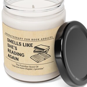 Reading Candle Book Lover Gift Smells Like She's Reading Again Bookish ...