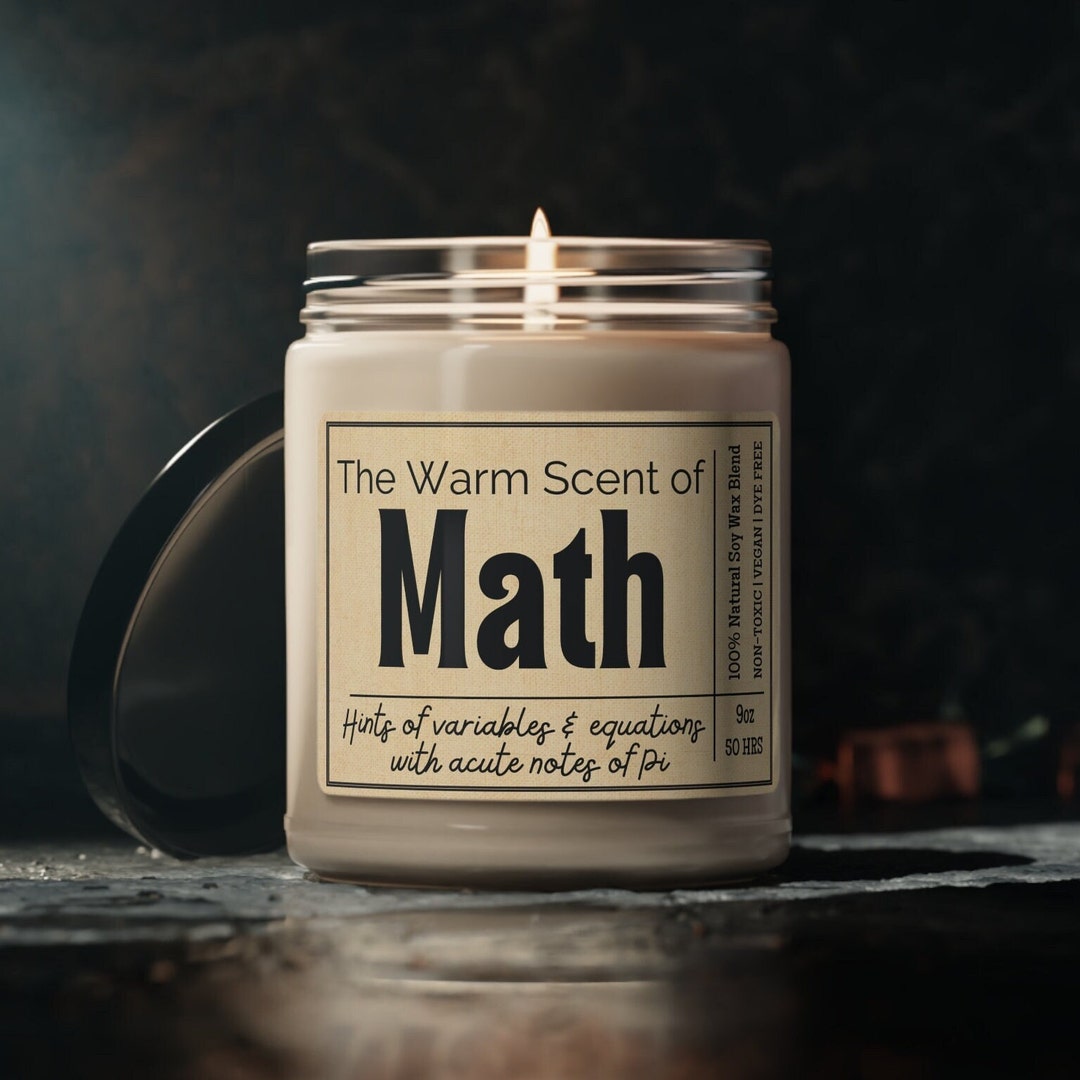 MATH GIFTS, Math Candle, Math Teacher Gifts, Math Teacher Retirement ...