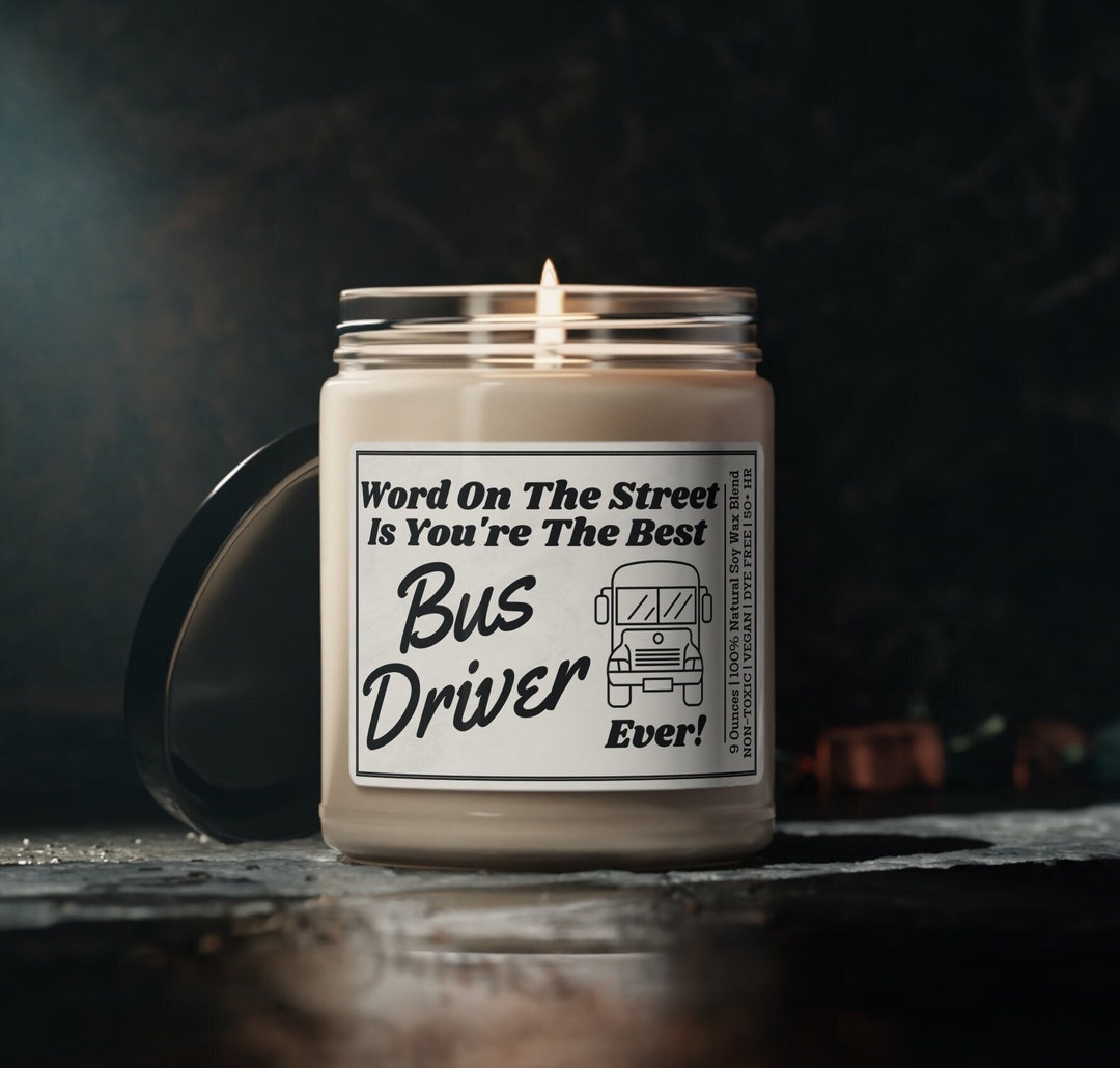 BUS DRIVER GIFT, Gifts for Bus Drivers, Bus Driver Candle, Gift for ...