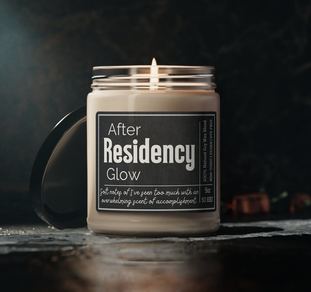 RESIDENCY CANDLE, Completing Residency Gifts, Residency Graduation Gift ...