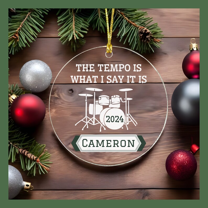 Personalized Drummer Ornament Drumming Gifts Percussion Ornament Drum ...