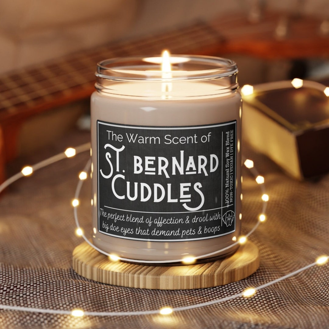 ST BERNARD GIFT, St Bernard Lover Candle, Saint Bernard Candle, Gifts ...