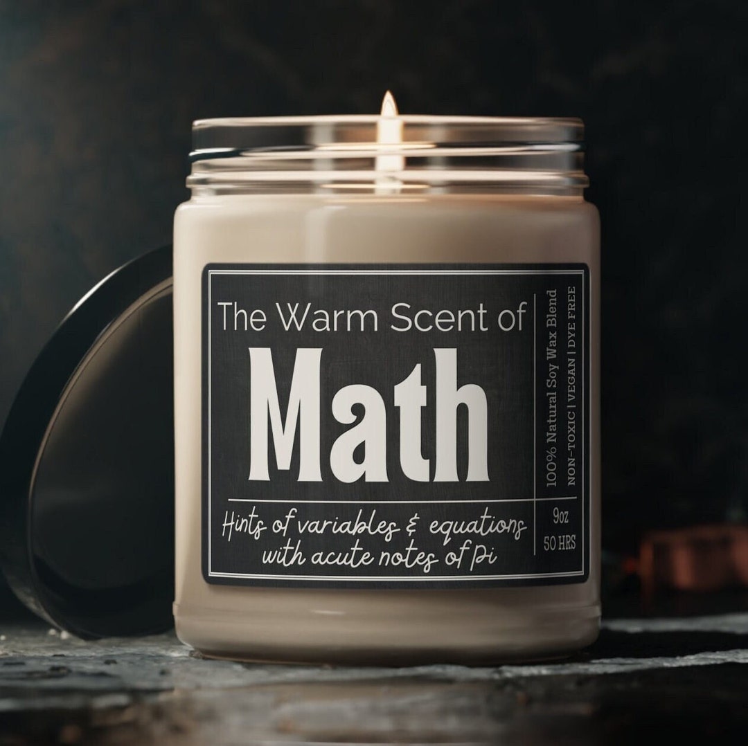 MATH GIFTS, Math Candle, Math Teacher Gifts, Math Teacher Retirement ...