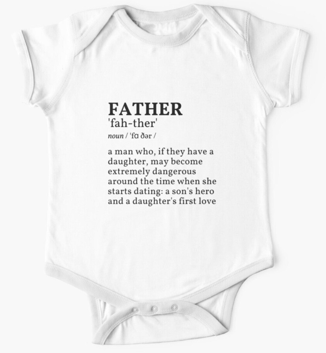 Funny Father Definition Baby Bodysuit - Personalized Father's Day Vest ...