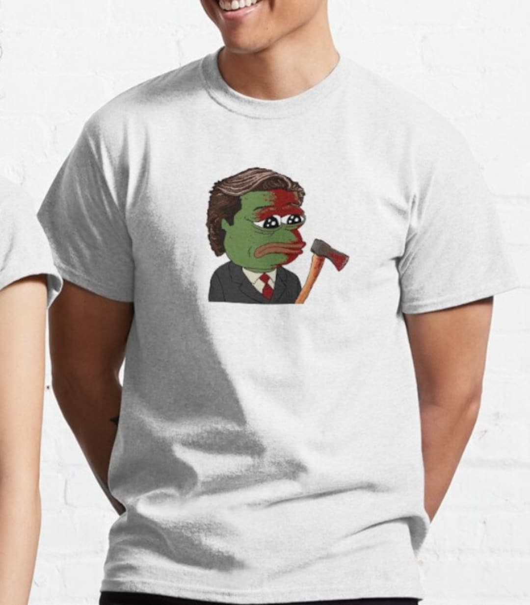 Pepe Frog Patrick Bateman T Shirt - Y2k - Internet Meme - Aesthetic - Etsy
