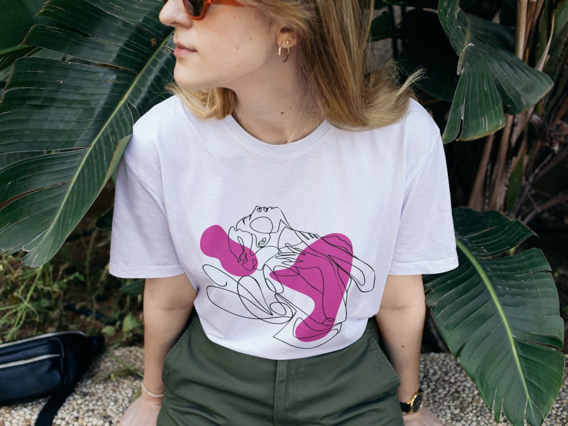 Abstract Art T Shirt Woman Drawing and One Line / %100 Cotton - Etsy UK