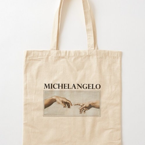 Michelangelo Creation of Adam Close up Tote Bag Premium - Etsy