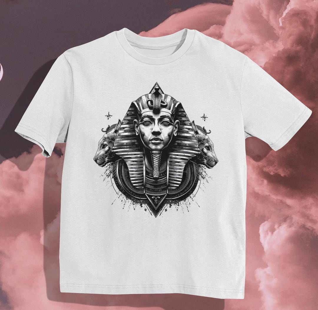 Egyptian Pharaoh T-shirt – Detailed Ancient Egyptian Pharaoh With ...