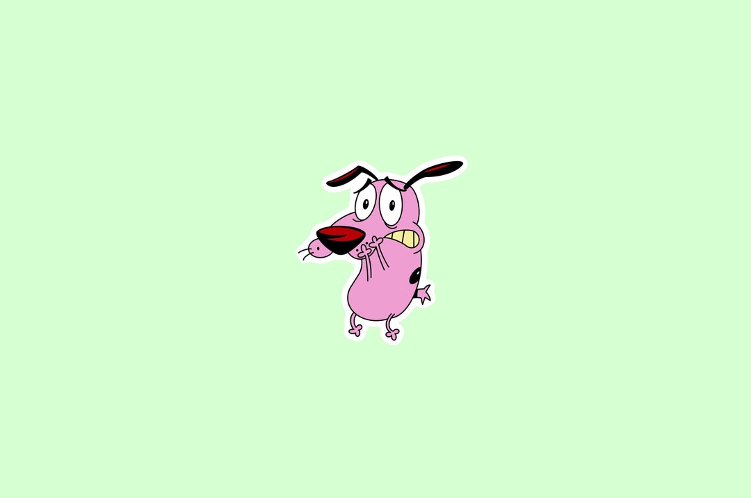 Scared Courage the Cowardly Dog Laptop and Water Bottle Waterproof ...