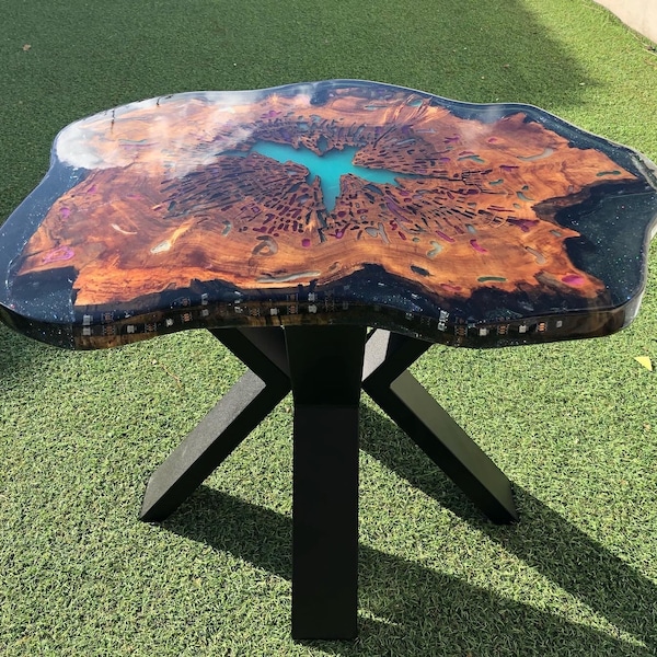Led Resin Table - Etsy