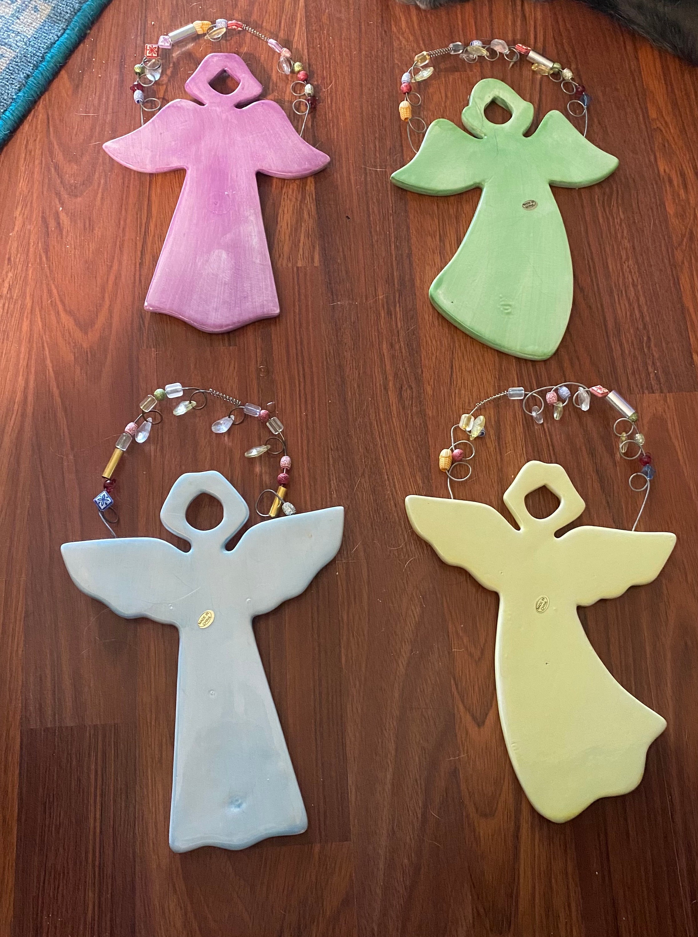 Ceramic Angel Wall Hangings Dream, Dance, Believe, Smile - Etsy