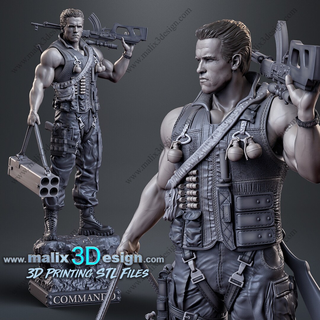 1:10 Commando Figure Fan Art by Sanix3d | Commando | Movie Fan Art ...
