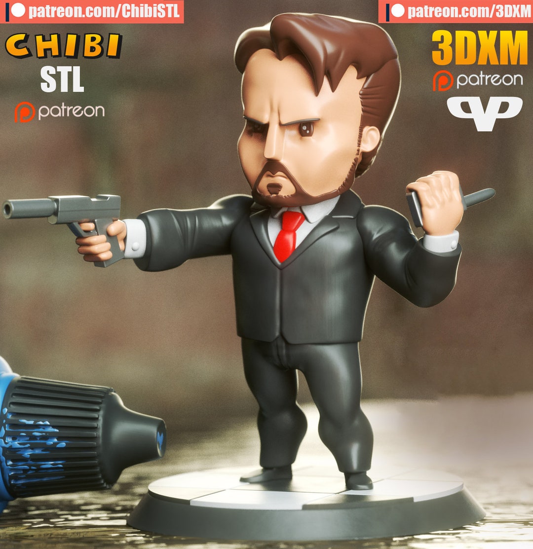 Hans Gruber Chibi | Movie Fan Art | Die Hard Fan Art | 3d Printed ...