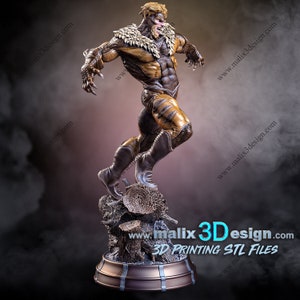 1:10 Sabertooth Figure Fan Art by Sanix3d Marvel X-men - Etsy