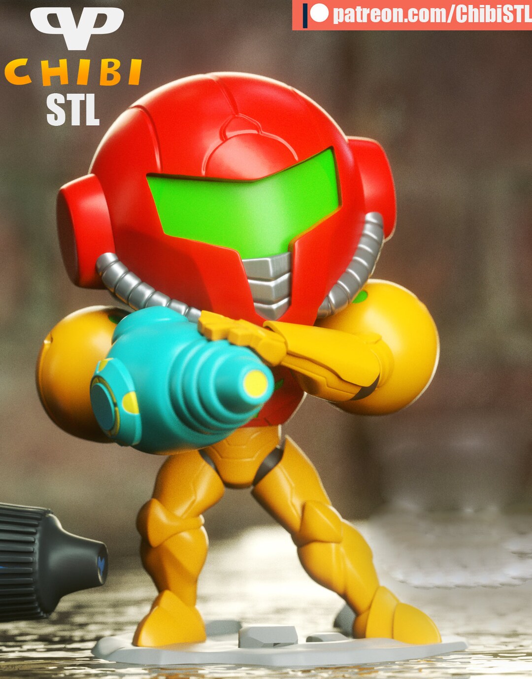 Metroid Prime Chibi Video Game Fan Art 3d Printed Figure Unpainted ...