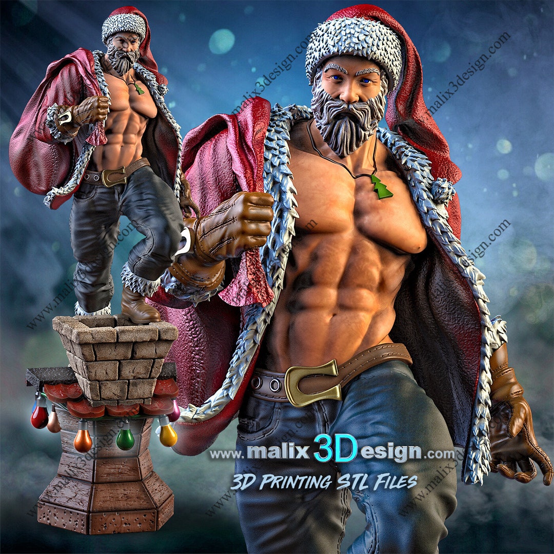 1:10 Buff Santa Claus Figure Fan Art by Sanix3d - Etsy