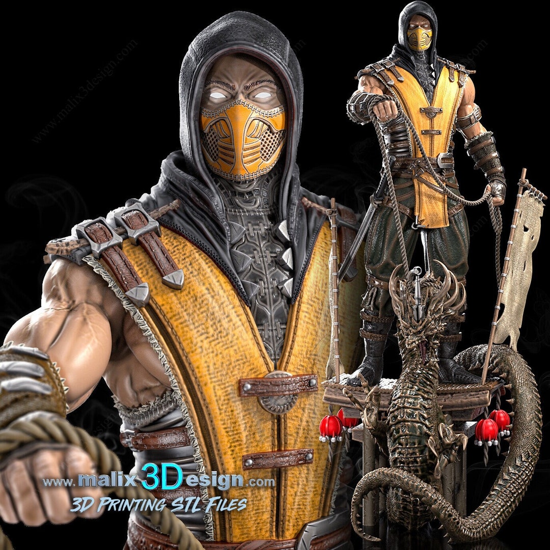 1:10 Scorpion Figure Fan Art by Sanix3d | Mortal Kombat - Etsy