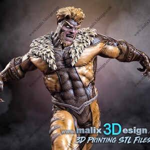 1:10 Sabertooth Figure Fan Art by Sanix3d Marvel X-men - Etsy