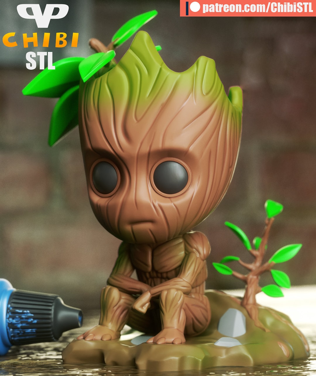 Baby Groot Chibi Guardians of the Galaxy Fan Art Marvel Fan Art 3d ...