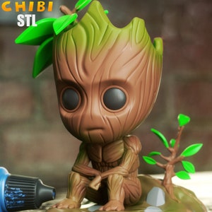 Baby Groot Chibi Guardians of the Galaxy Fan Art Marvel Fan Art 3d ...