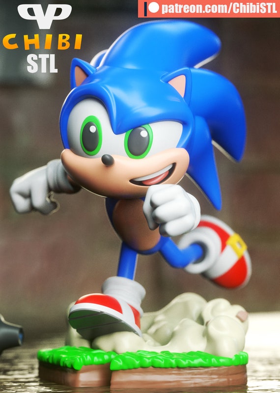 Sonic Chibi Movie Fan Art Video Game Fan Art 3d Printed Figure Unpainted Unassembled Etsy Canada