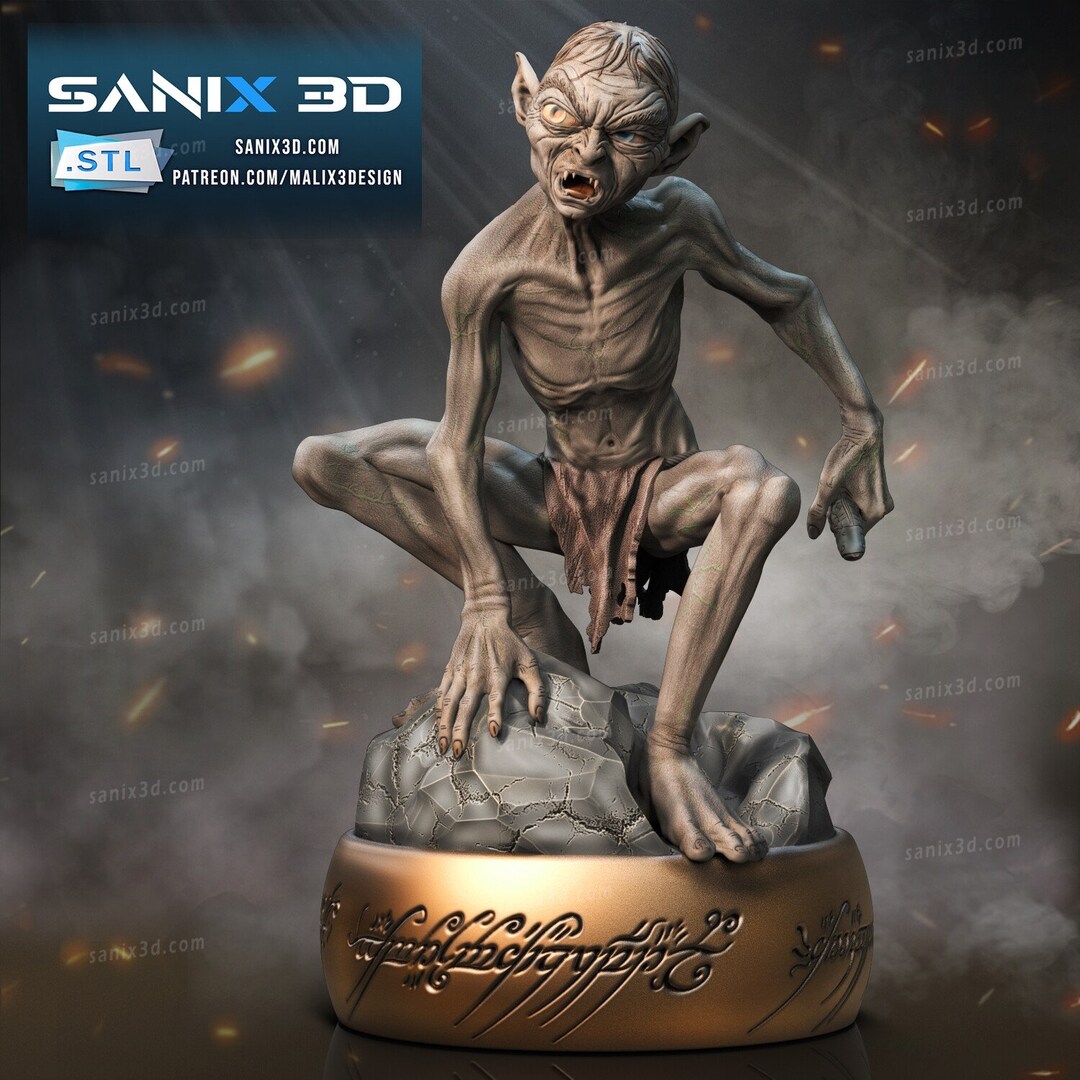 1:6 Gollum Figure Fan Art by Sanix3d Lord of the Rings - Etsy