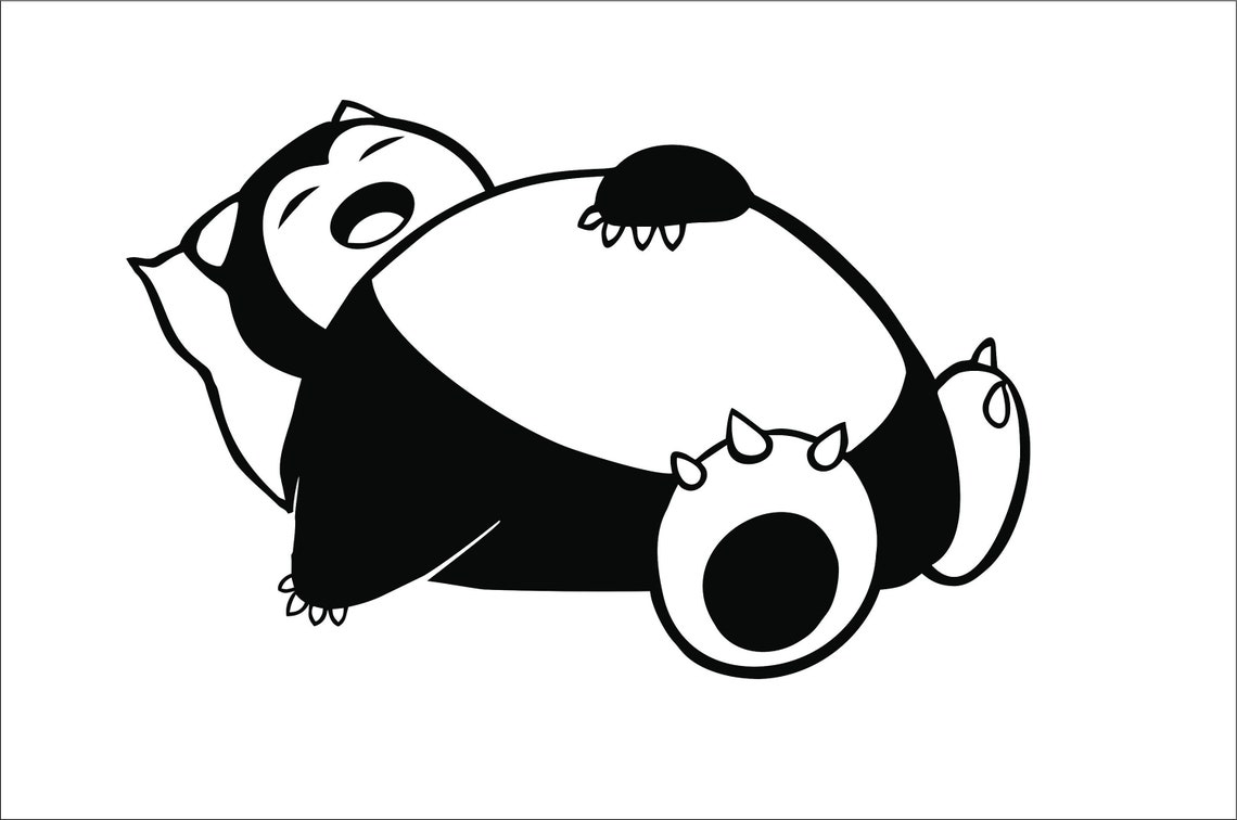Snorlax Sleeping Pokemon SVG File - Etsy Canada