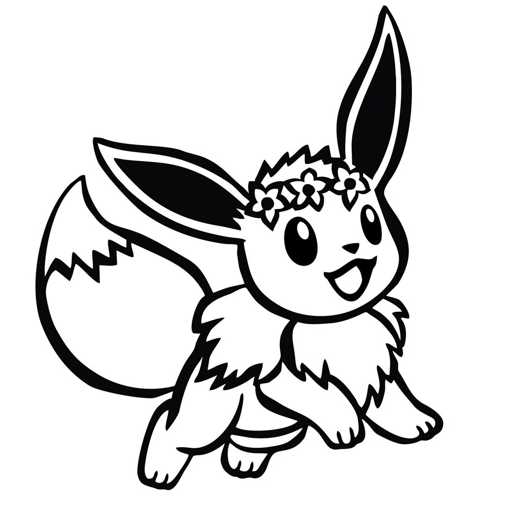 Eevee Pokemon SVG Digital File - Etsy