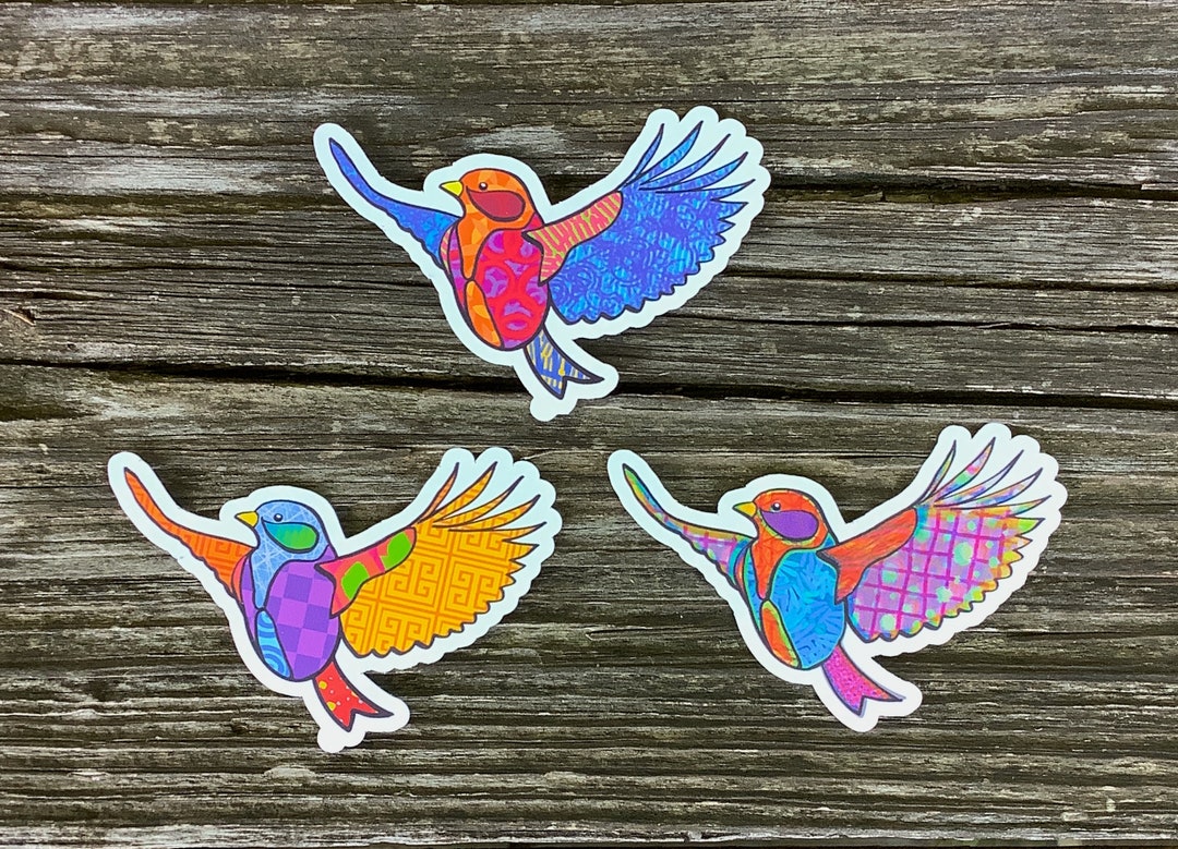 Bird Flight Stickers (set or Individual) - Matte Aviary Sticker - Etsy