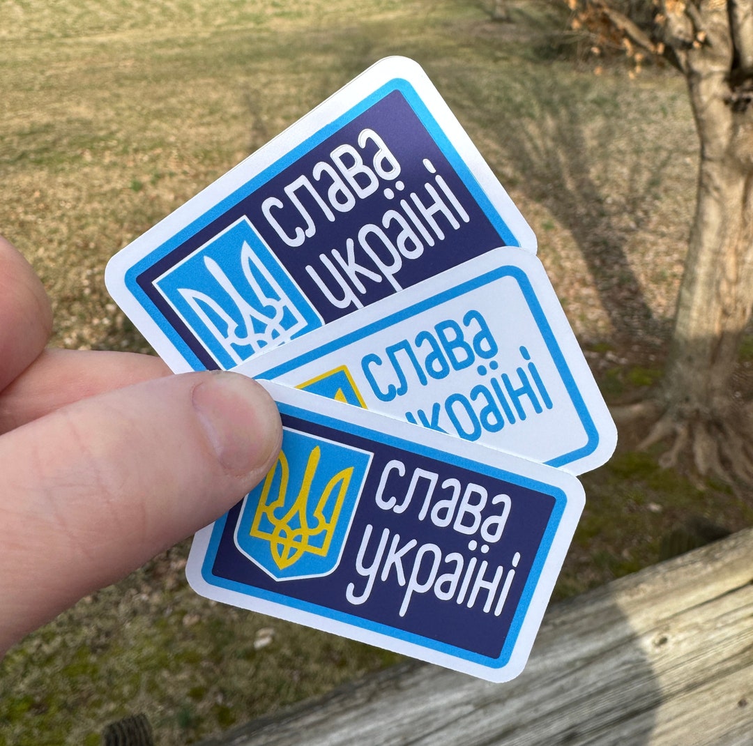 Slava Ukraini Stickers - Set of Three - Benefits Ukrainian Relief ...