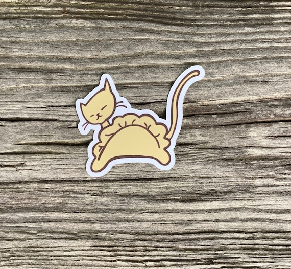 Pierogi Cat Sticker Potato Dumpling Kitty Pirohy Varenyky - Etsy