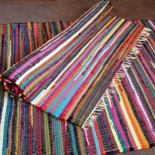 Denim Braided Rug - Etsy