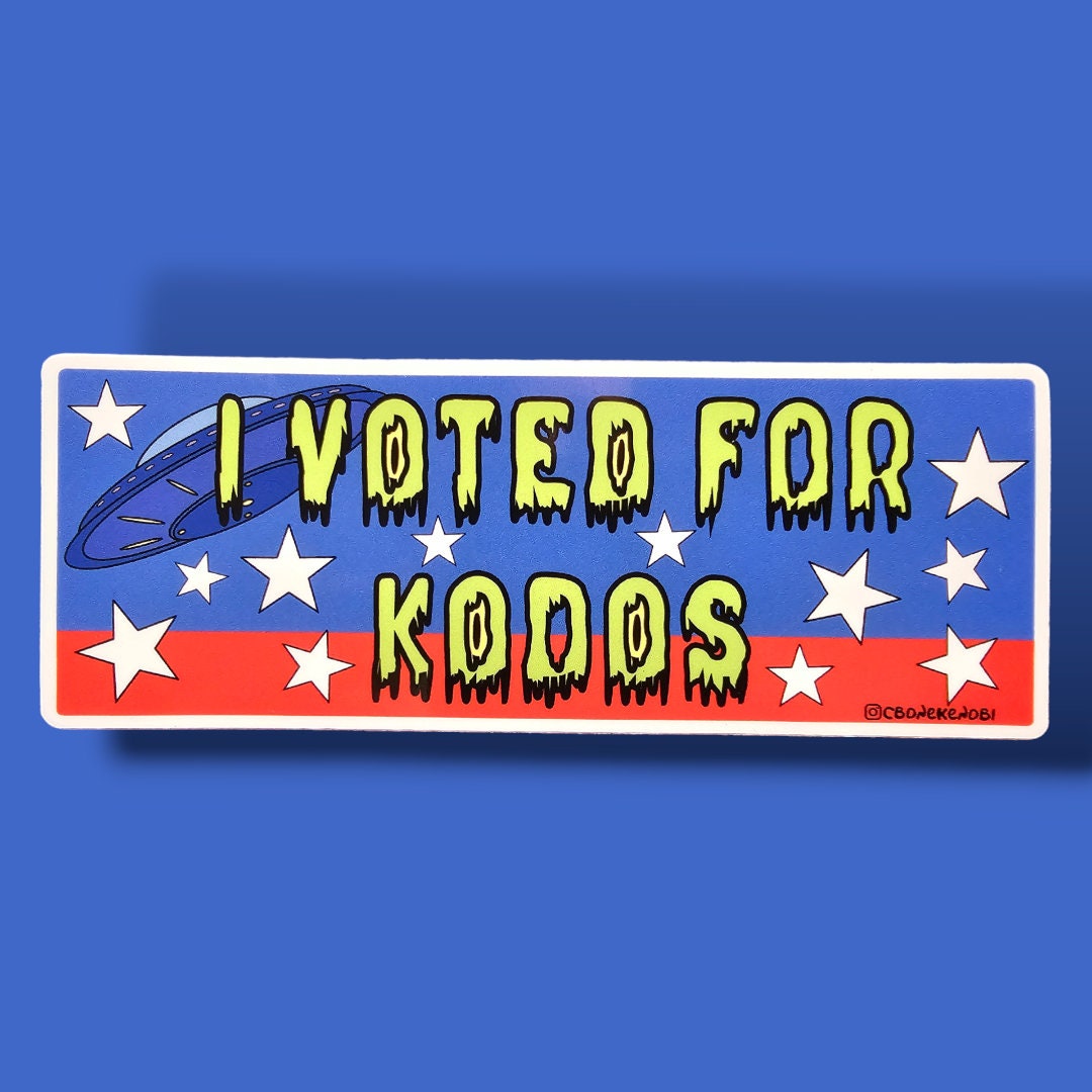 I Voted for Kodos Sticker - Etsy