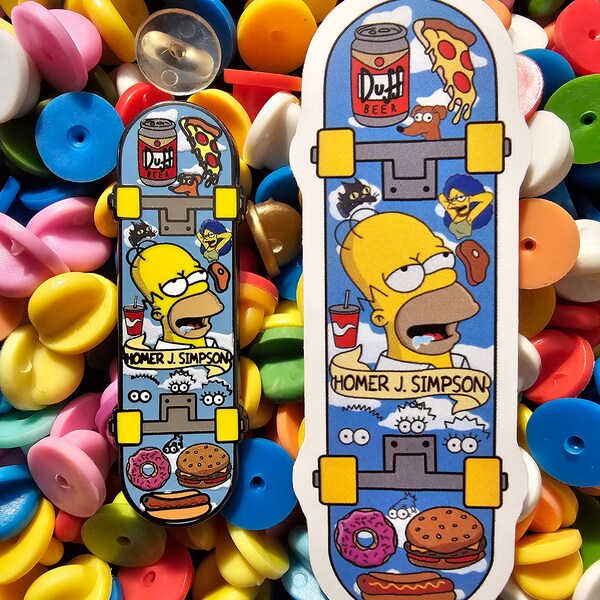Simpsons Skateboard - Etsy