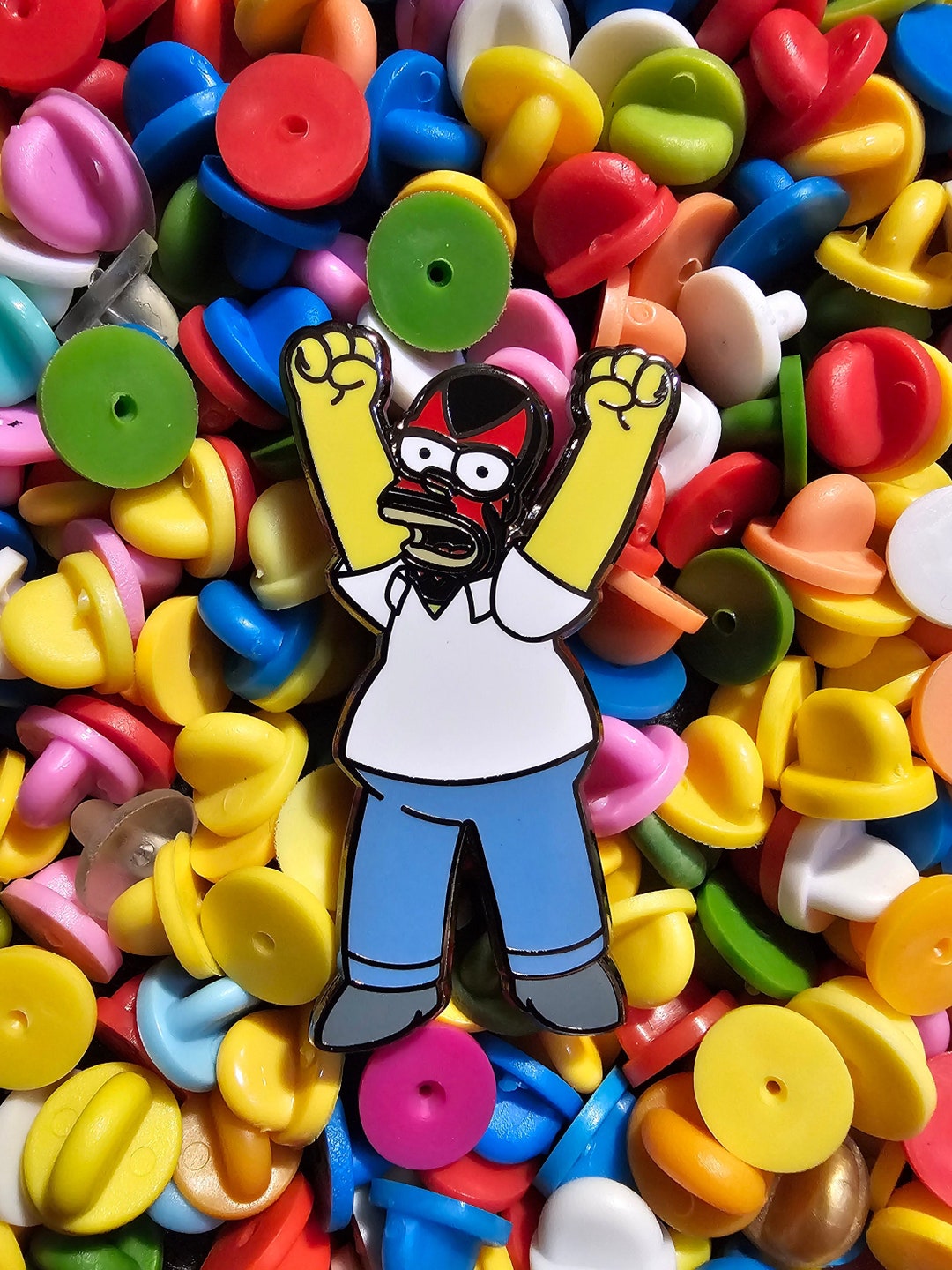 El Homero Luchador Pin - Etsy