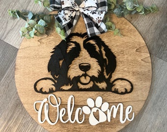 Labradoodle / Goldendoodle / Doodle Welcome Dog Door Hanger Sign - Etsy