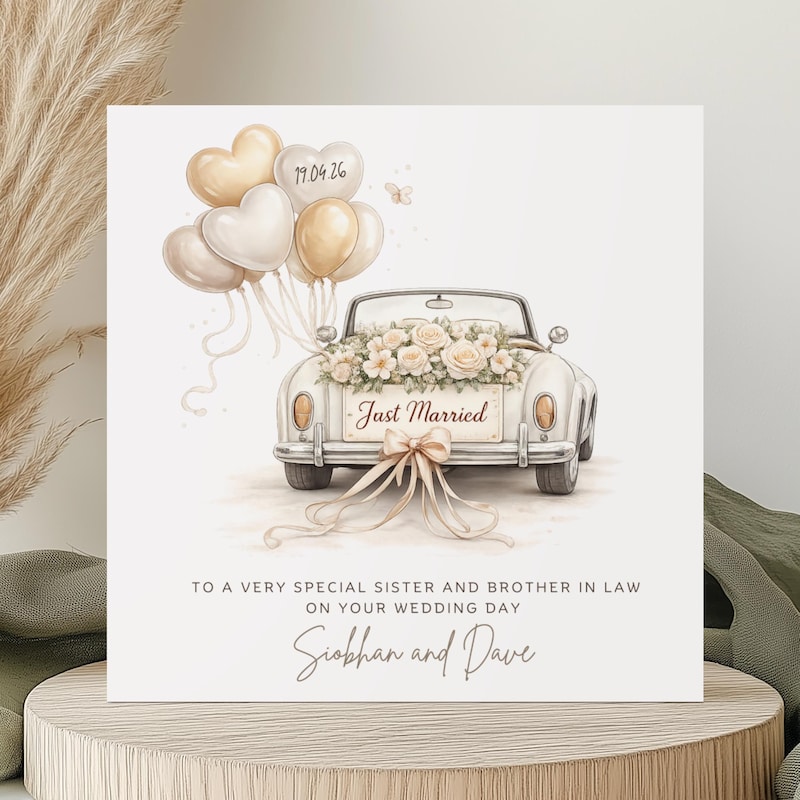 Sister Wedding Card - Etsy UK