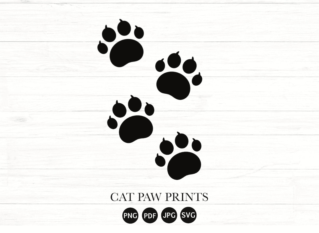 Cat Paw Prints Svg, Dog Svg, Paw SVG, Cat Paw Svg, Cat Svg, Cat Paw ...