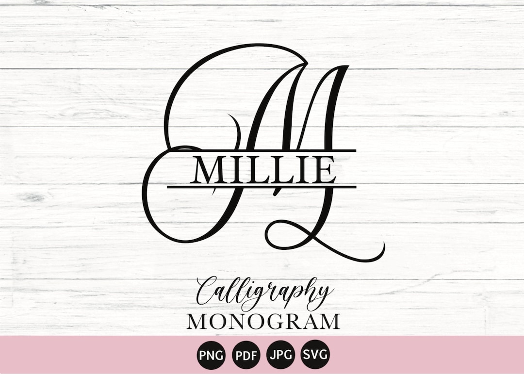 Calligraphy Monogram Alphabet SVG, PNG, JPEG, Calligraphy Cit Through ...
