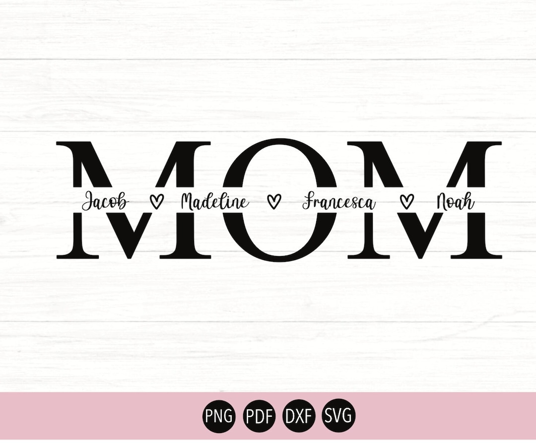 Mom Svg, Mother’s Day SVG, Mother Svg, Mom Split Name Svg, Gifts for ...