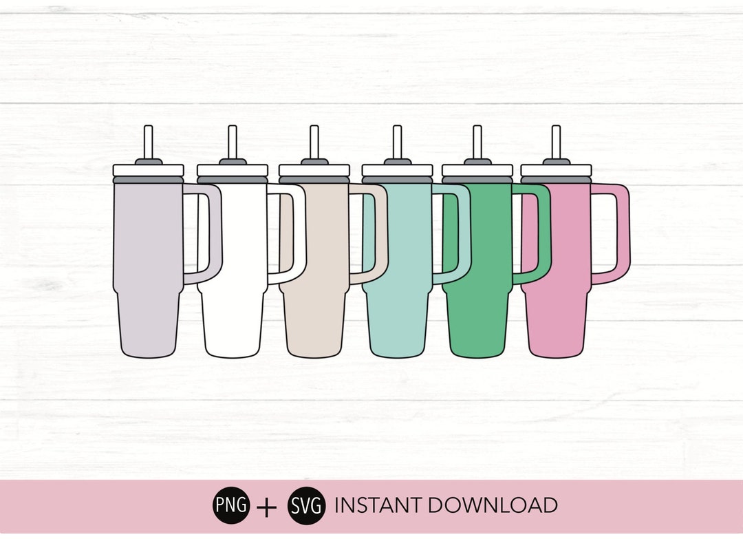 Stanley Cup Inspired SVG Clipart, Tumbler Svg, Stanley Cup Sticker Png ...