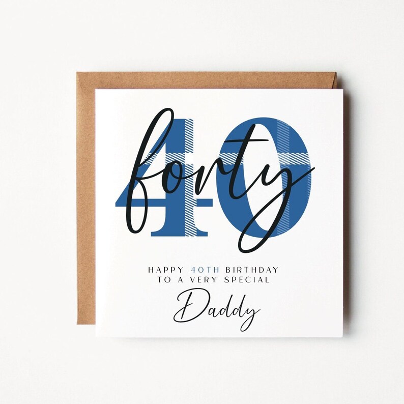 Dads 40th Birthday Card 40th Birthday Card for Dad Daddys - Etsy