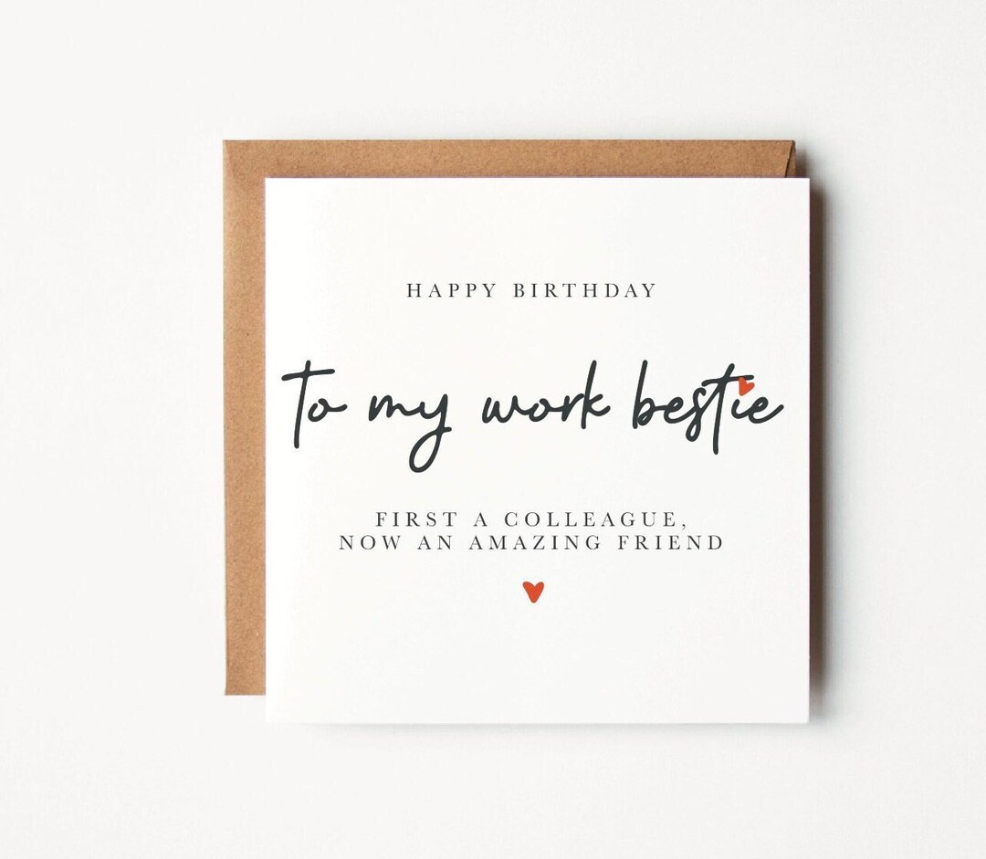 Work Bestie Card, Bestie Card, Bestie Card Birthday Card, Work Bestie ...